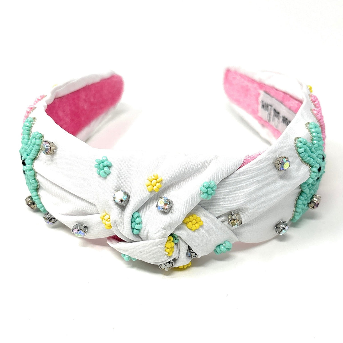 Peep Bunny Knotted Headband, Easter Hair Accessories, Hand Bead Headband
