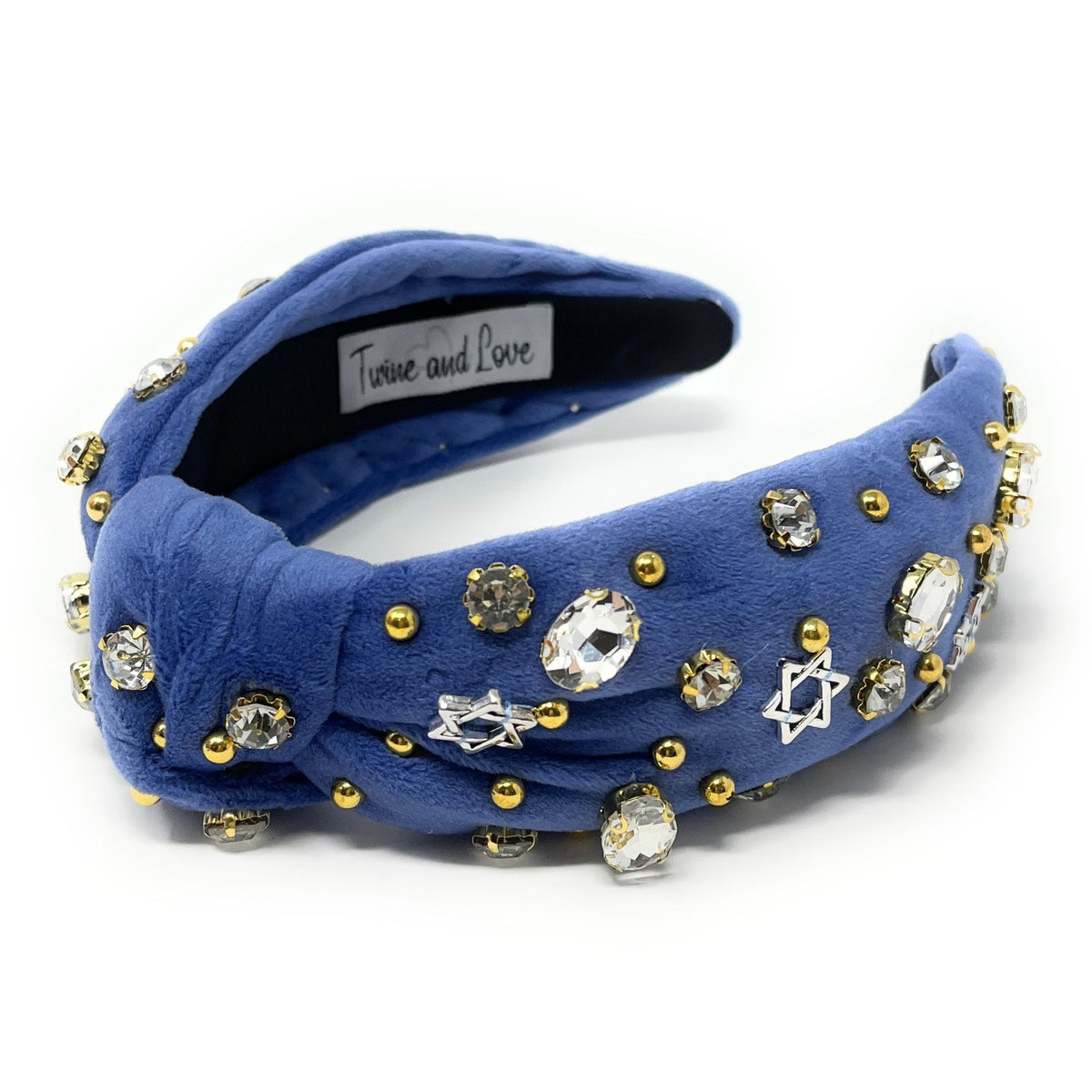 Hanukkah Jeweled Knotted Headbands, Hanukkah Hair Accessories, Blue ...