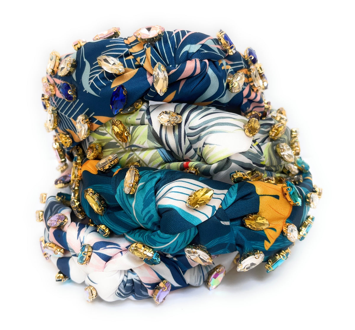 Luxury Handmade Headbands for Women, Jeweled Knotted Headbands