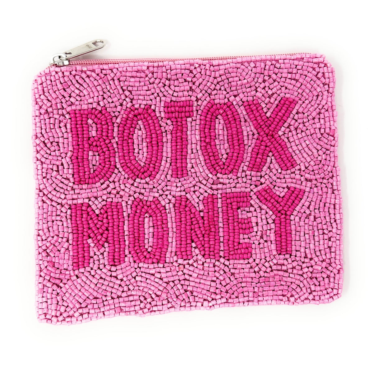 Twine and Love | Pink Botox Money Beaded Pouch | Handmade Accessories