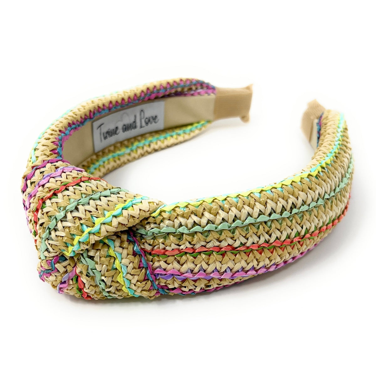 Raffia Top Knotted Headband, Multicolor Knot Headband, Twine and Love ...