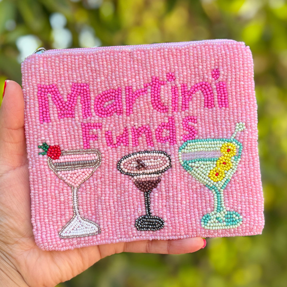 Twine and Love | Pink Martini Funds Beaded Pouch | Handmade Beaded ...