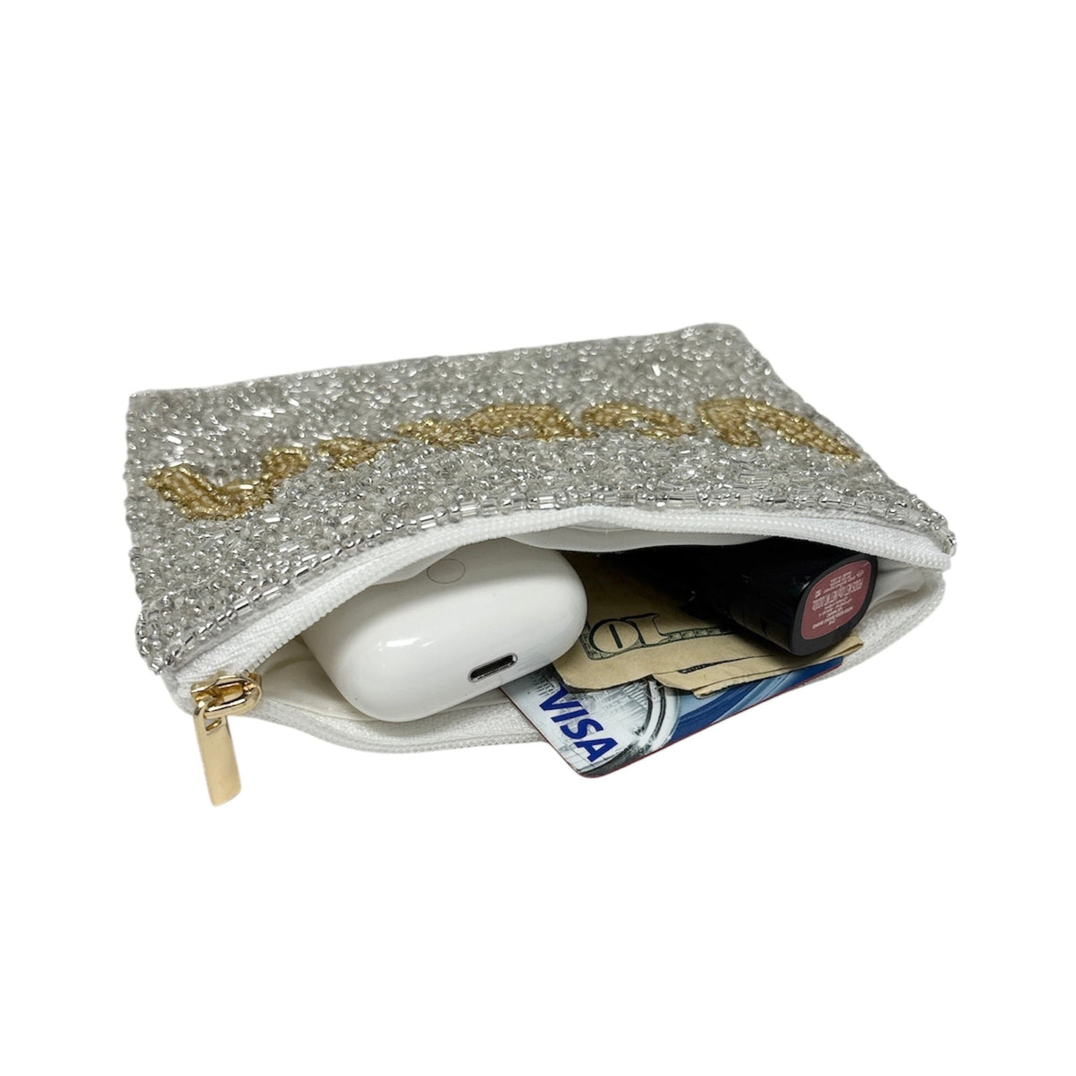Twine and Love | Vodka Silver Gold Beaded Coin Purse | Handcrafted ...