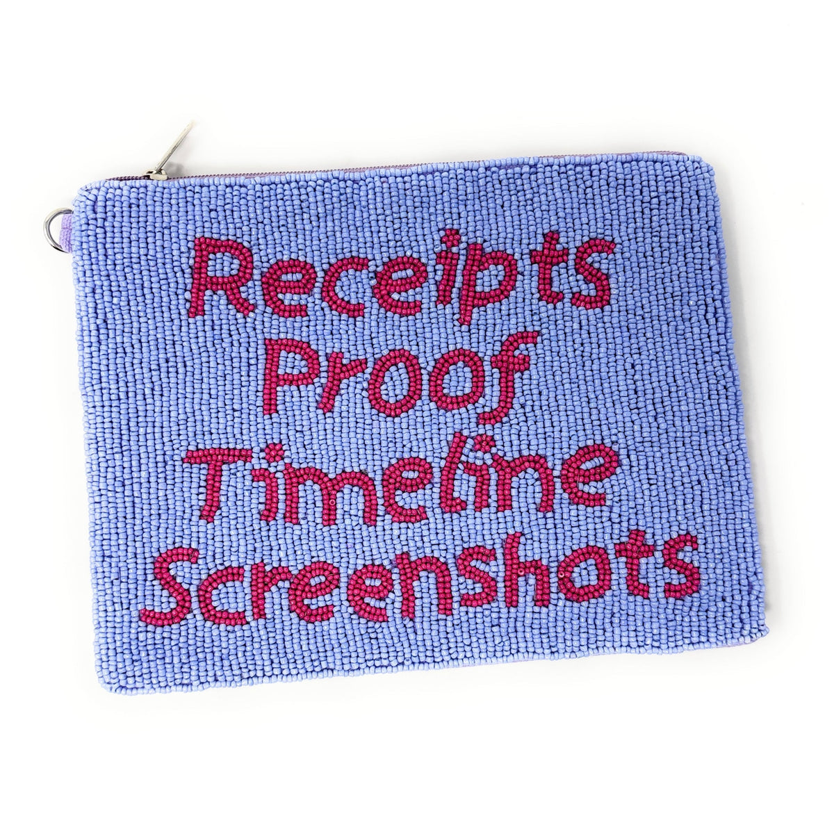 Twine and Love | Receipts Proof Large Beaded Pouch | Handmade Accessories