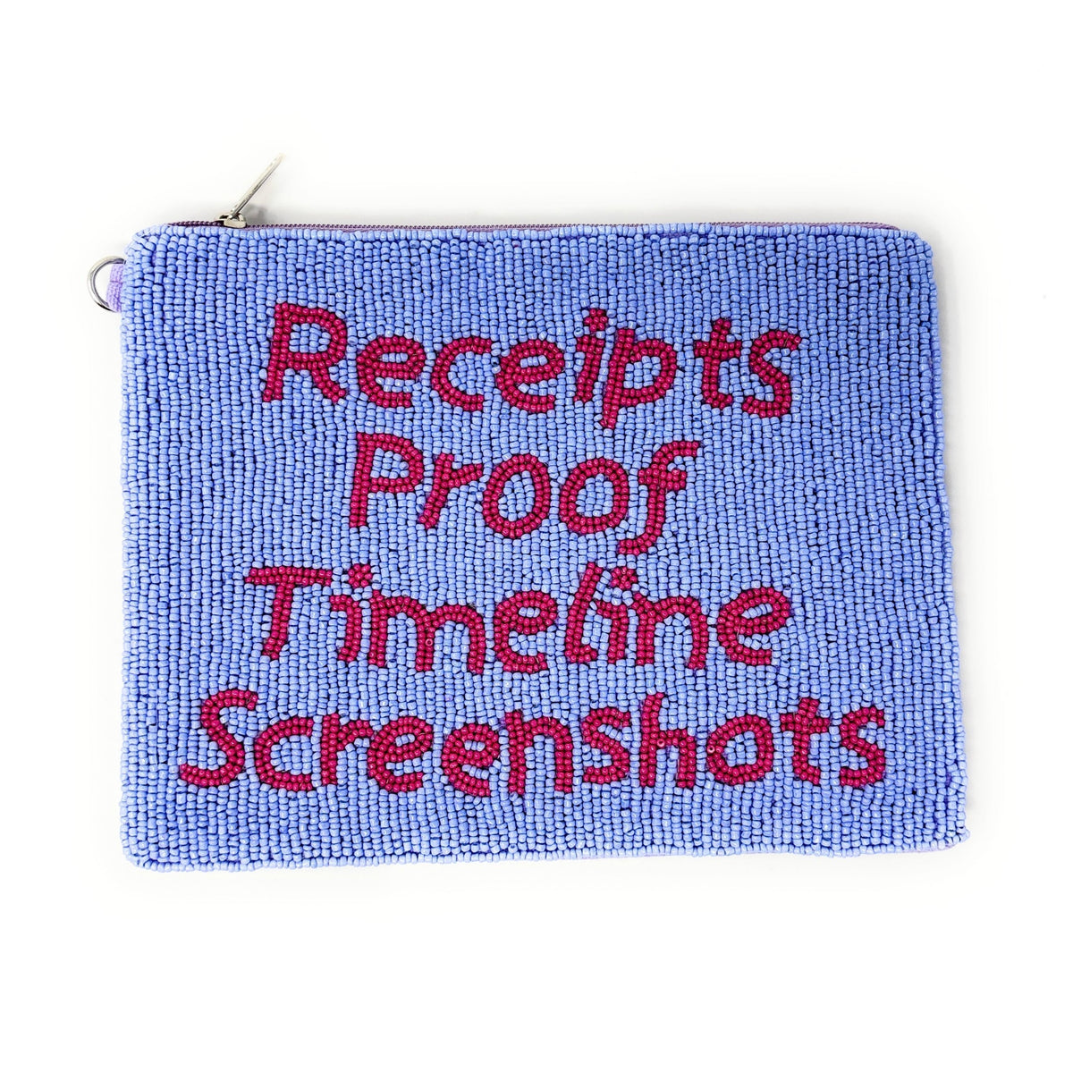 Twine and Love | Receipts Proof Large Beaded Pouch | Handmade Accessories