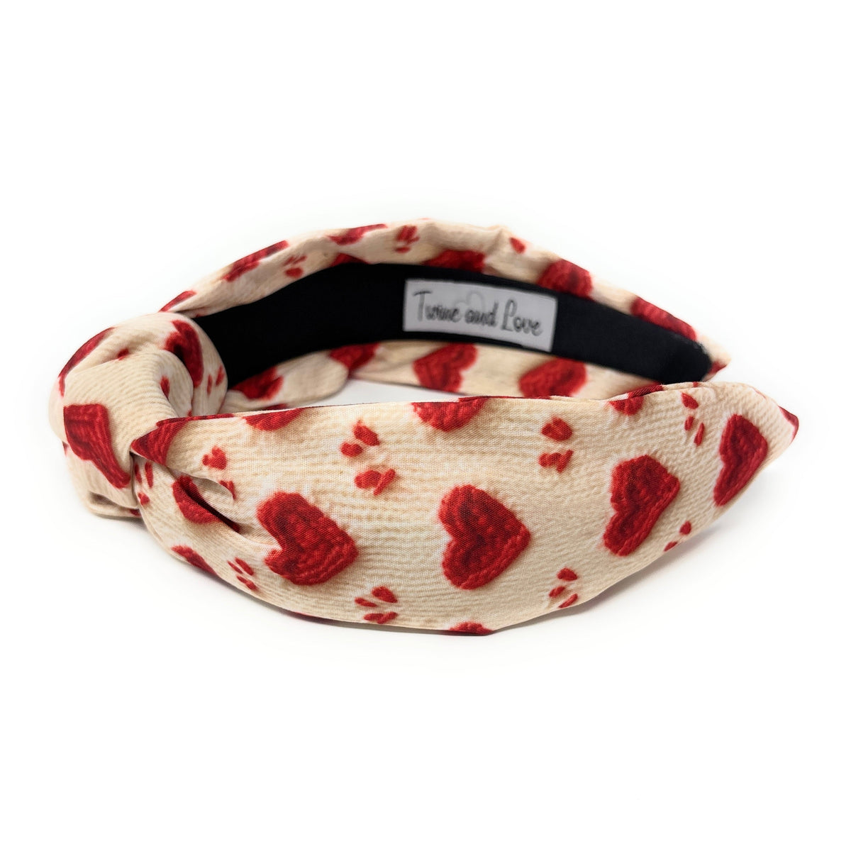 Twine and Love | Valentine's Day Red Hearts Headband | Custon Headband
