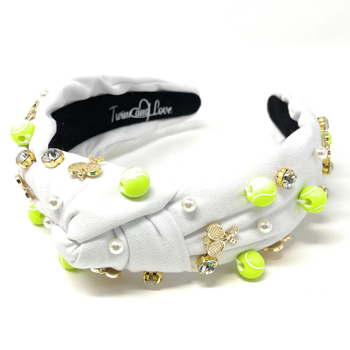 Tennis Knot Jeweled Knot Headband | Embellished Knot Headband | White ...