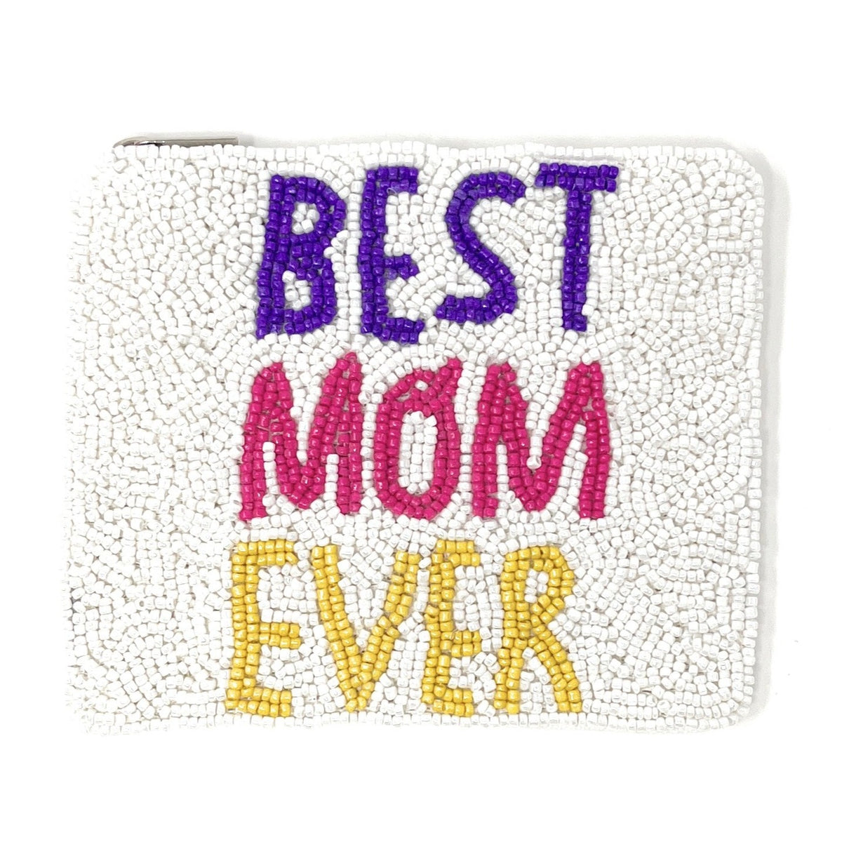 Best Mom Ever Beaded Coin Purse, Beaded Coin Pouch, Mother's Day Gifts