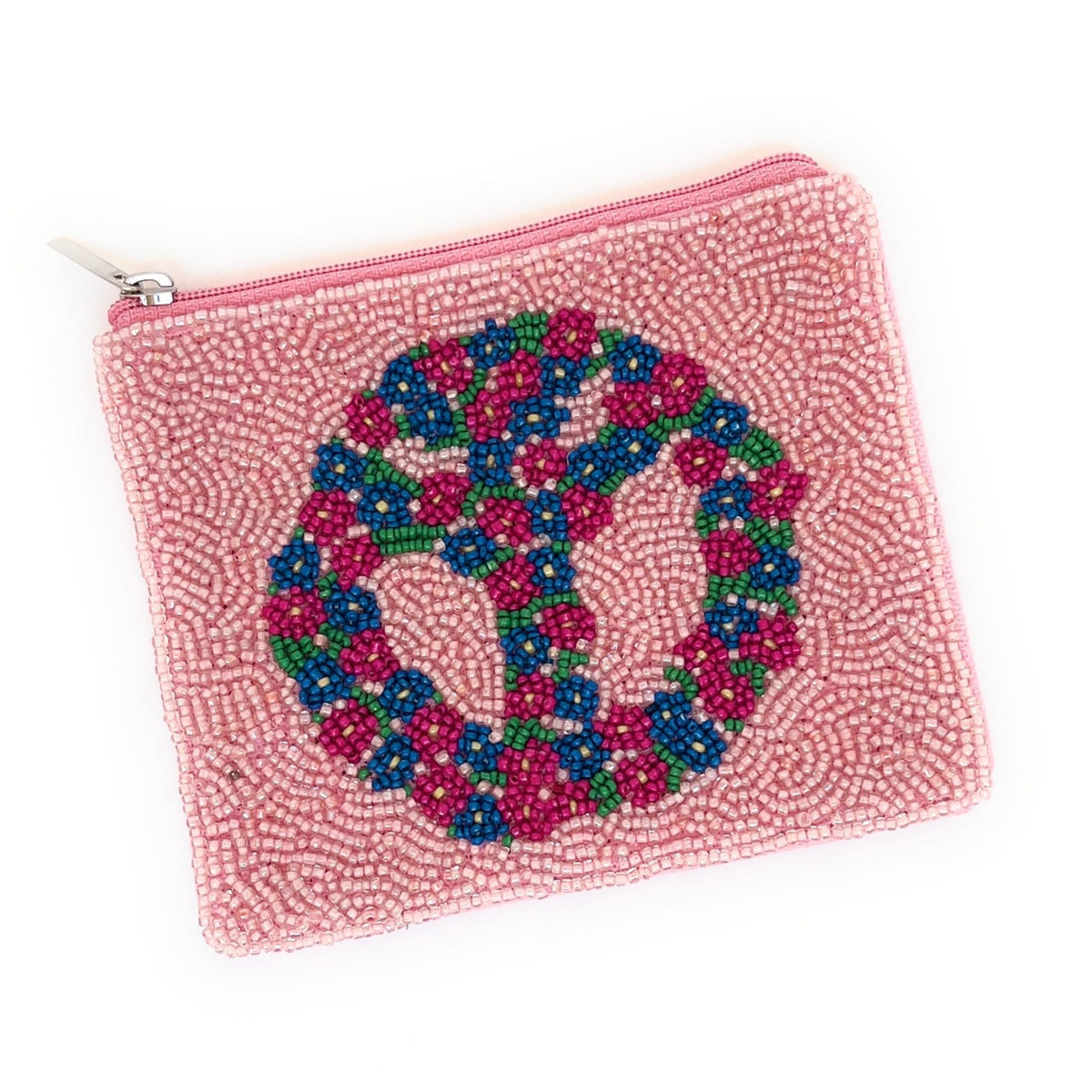 Peace Sign Beaded Coin Purse, Bachelorette Gifts, Birthday Gifts, Handmade