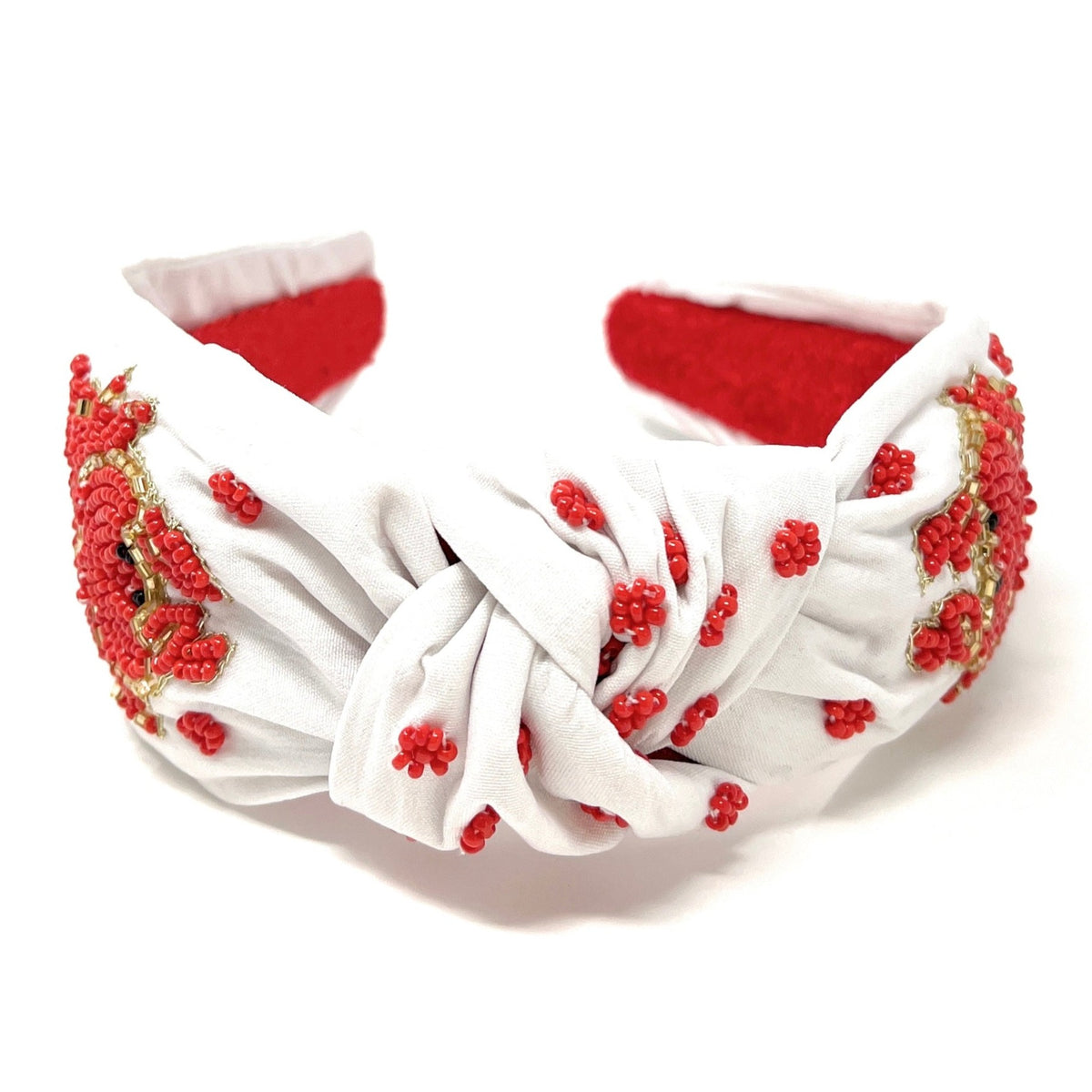 Crab Beaded Knot Headband, Summer Knot Headband, Handmade Headband