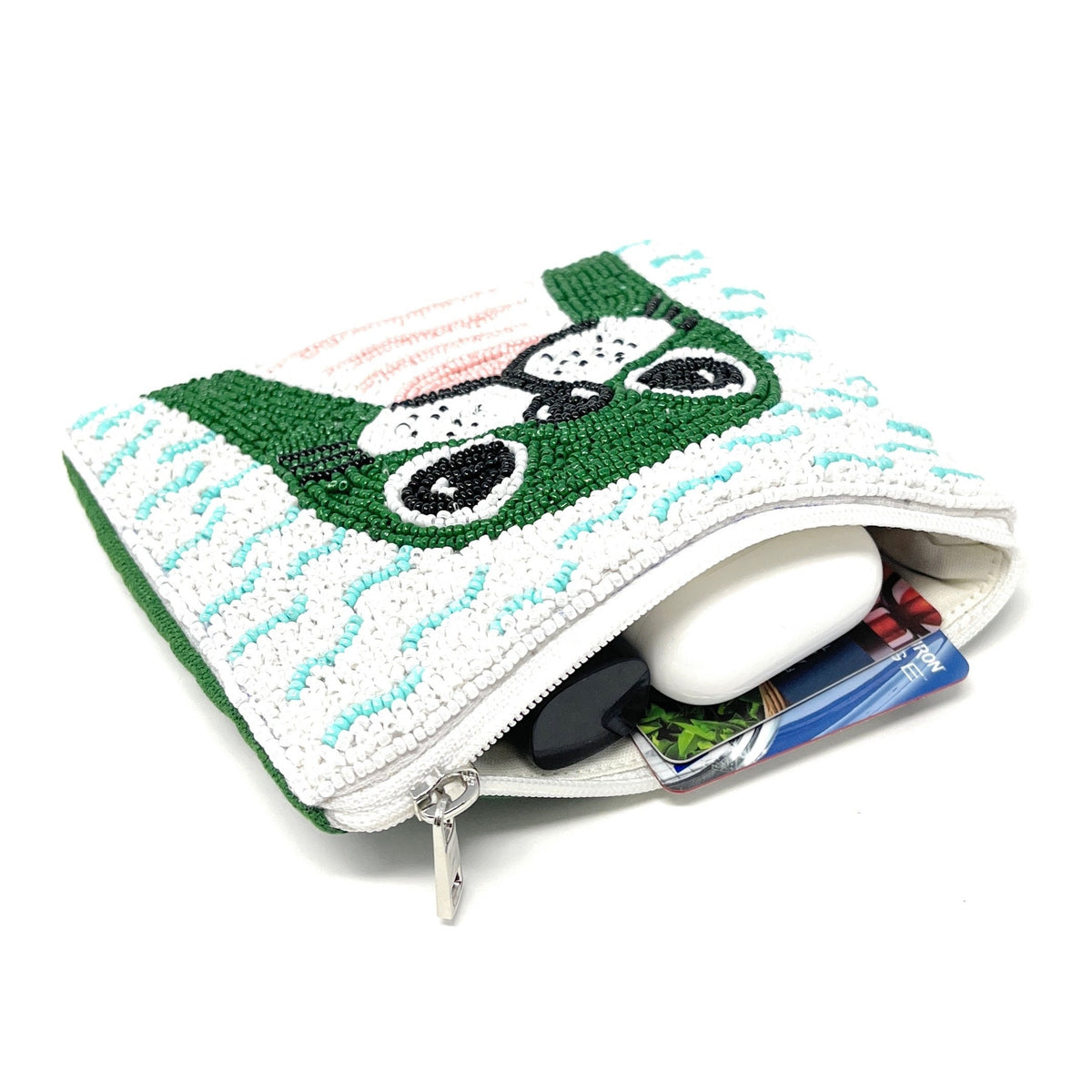 Cute Seal Beaded Coin Purse, Beaded Coin Pouch, Handmade Beaded Purse